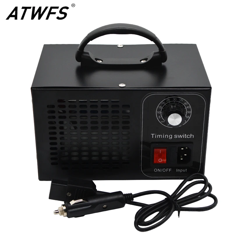 ATWFS-28g/60g 오존 발생 12V/110V 오존 발생기, 자동차 공기 청정기 오존 세라믹 플레이트 타이머 탈취