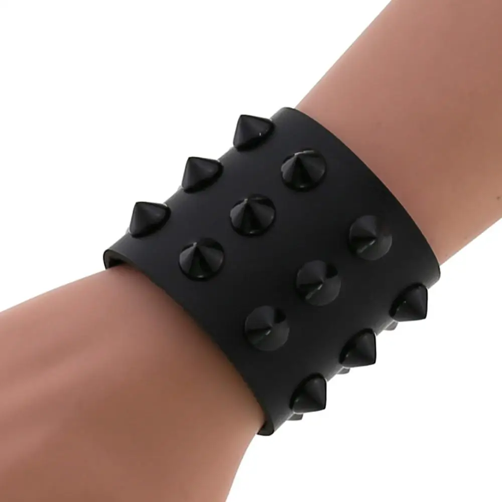 Punk-Style-Leather-Spiked-Bracelet-Cuffs-Wrap-Bracelets-Wristband-for ...