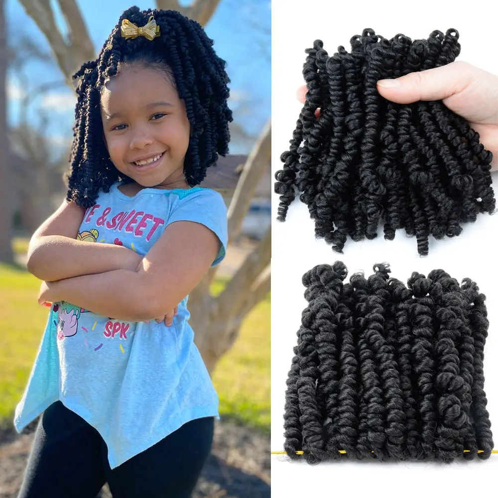 Bob-Spring-Twist-Hair-Prelooped-Crochet-Hair-Braids-6-Inch-synthetic ...