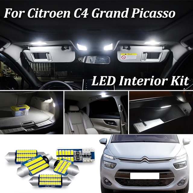 KIT LED INTERNI CITROEN C4 CACTUS CONVERSIONE COMPLETA 6000K CANBUS NO ...