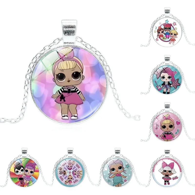 original lol surprise dolls Cartoon girl time gemstone pendant necklace ...