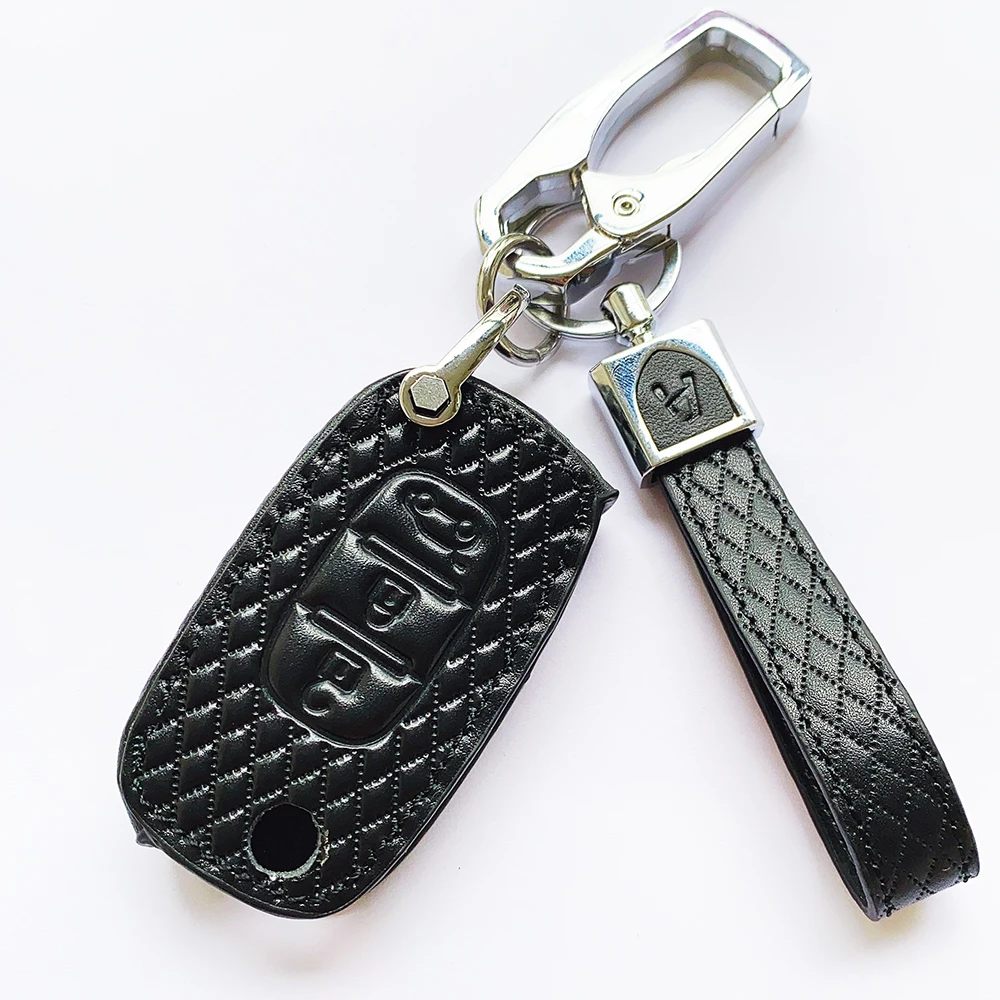 Remote 3 Buttons Car Key Leather Case Keychain Cover For Renault For ...