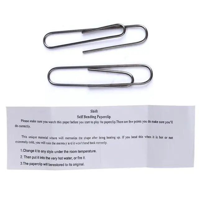 Nitinol Self-bending Paper Clip Illusion Prop Nitinol Paper Clip ...