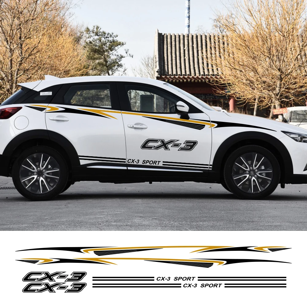 2pcs-Car-Side-Sticker-For-Mazda-CX3-Tuning-Accessories-Graphics-Motor ...