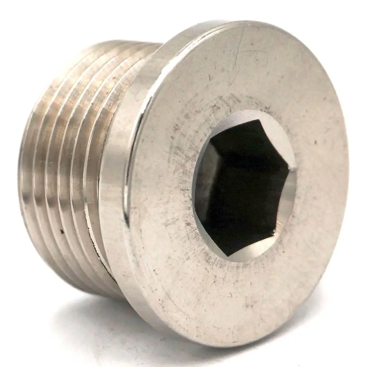 3/4" BSP Male 304 Countersunk End Plug With Flange Internal Hex Head ...