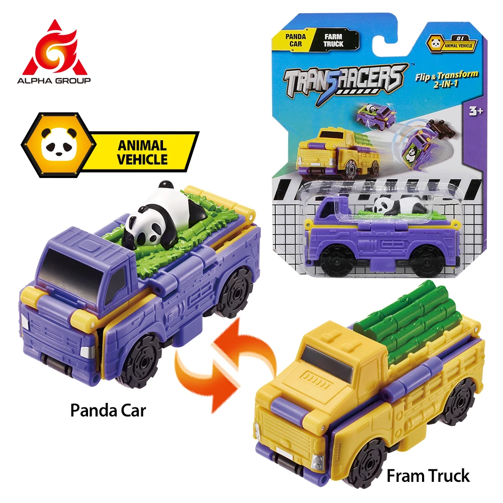 Transracers-Flip-Cars-1pcs-2-in-1-Transforming-Animal-Vehicle-Action ...