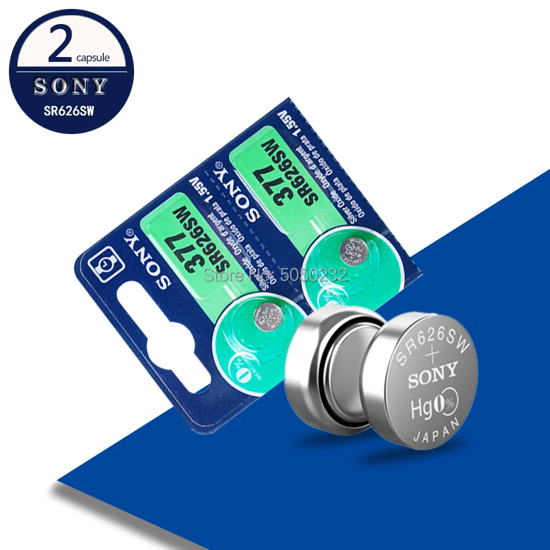 2pcs For Sony 1.55V AG4 Battery SR626 377 LR626 LR66 SR66 SR626SW 377A Button Cell Watch Coin G4 ...