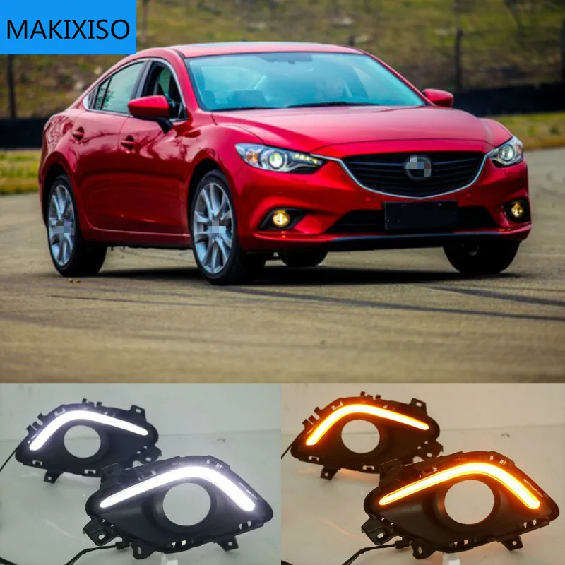 2 Pcs DRL For Mazda 6 Mazda6 Atenza 2014 2016 LED DRL Daytime Running ...