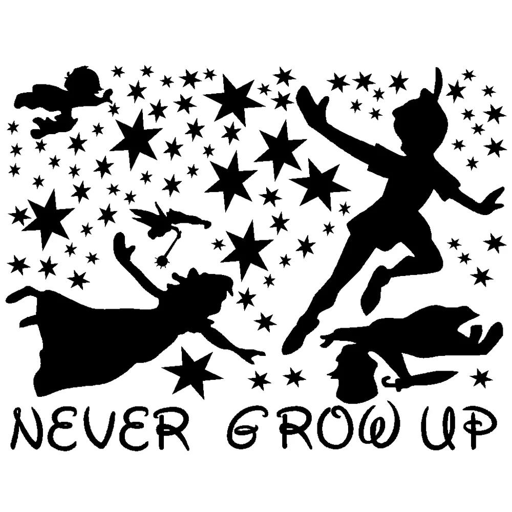 Peter Pan Never Grow Up Silhouette