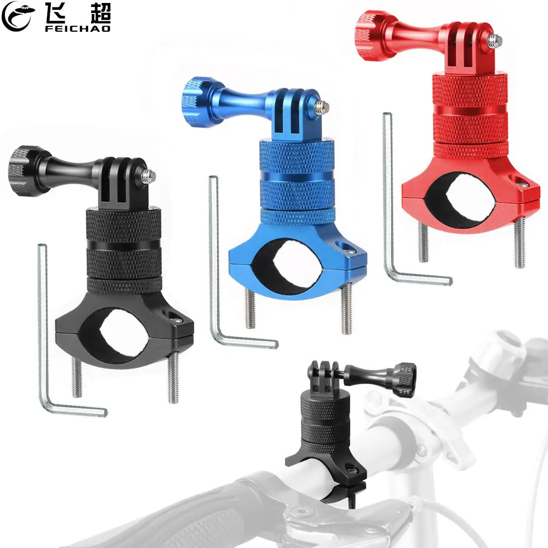Bike Bicycle Camera Holder 360 Swivel Cycling Motorcycle Handlebar ...