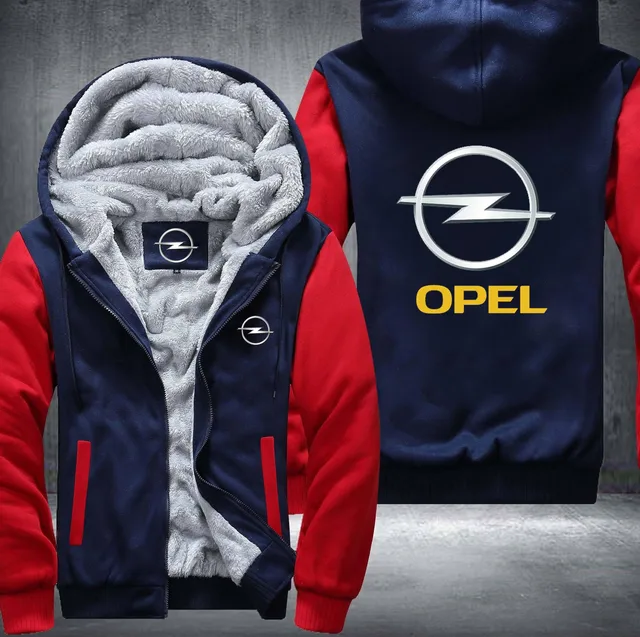 Men Hoodies Opel Car LOGO Hip Hop Zipper Autumn Winter Casual ...