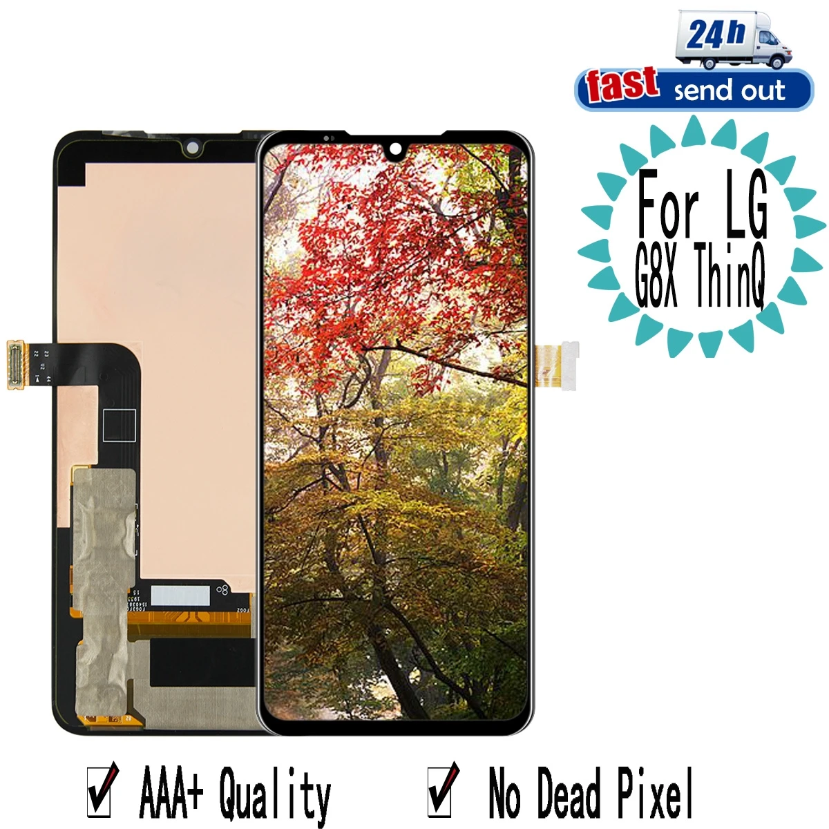 6.4" G8X LCD For LG G8X ThinQ LCD Display Touch Screen Digitizer ...