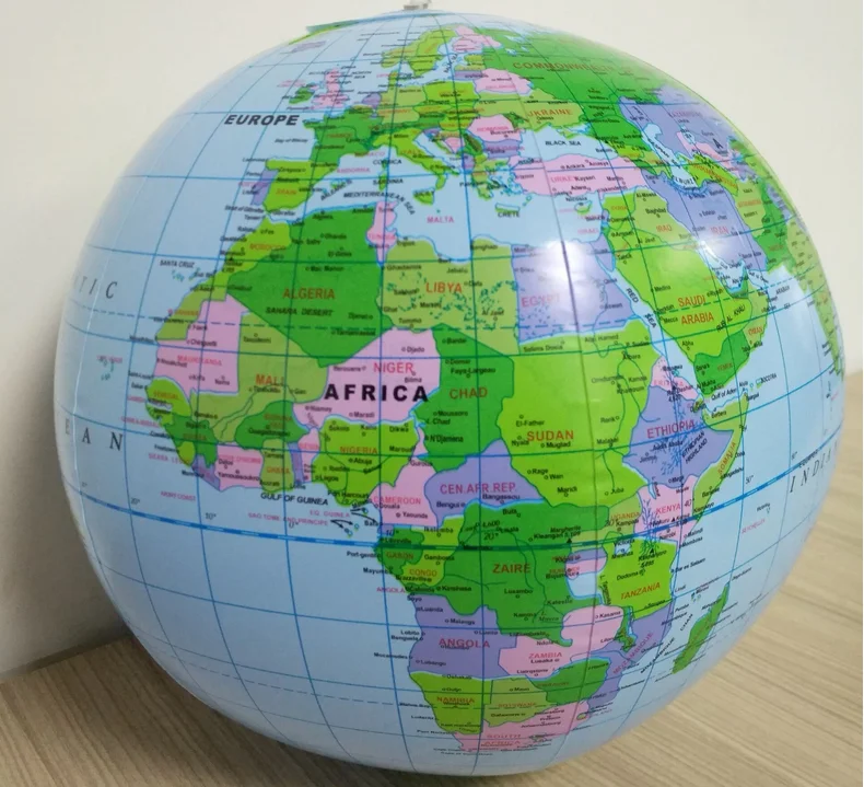 30cm Inflatable Blow Up World Globe Earth Map Ball Educational Planet ...