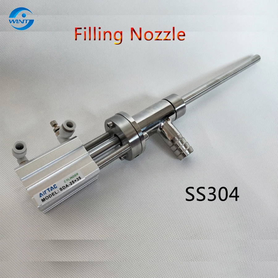 304SS Liquid anti-leakage piston Filling Machine nozzle,pneumatic ...