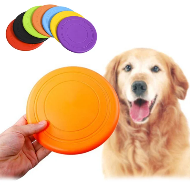 7 Colors Puppy Medium Dog Flying Disk Safety TPR Pet Interactive Toys ...