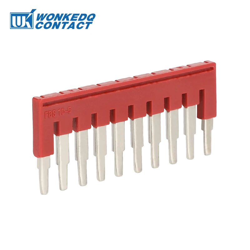 SIPUN UFB FBS DIN Rail Terminal Block Press-Fit Jumper 5 Pole Plug-in Bridge Five Pole Set For 2