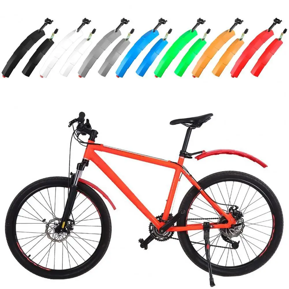 Telescopic-Folding-Bicycle-Fender-Set-with-Taillight-MTB-Mudguard ...