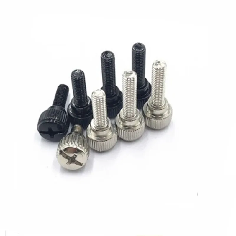 10pcs M3 M4 M5 M6 Steel With Black Zinc Or Nickel Plated Knurling Step ...