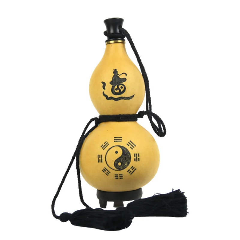 Natural-Dried-Gourd-Wu-Lou-Hulu-Water-Bottle-with-Lid-Hollow-Calabash ...