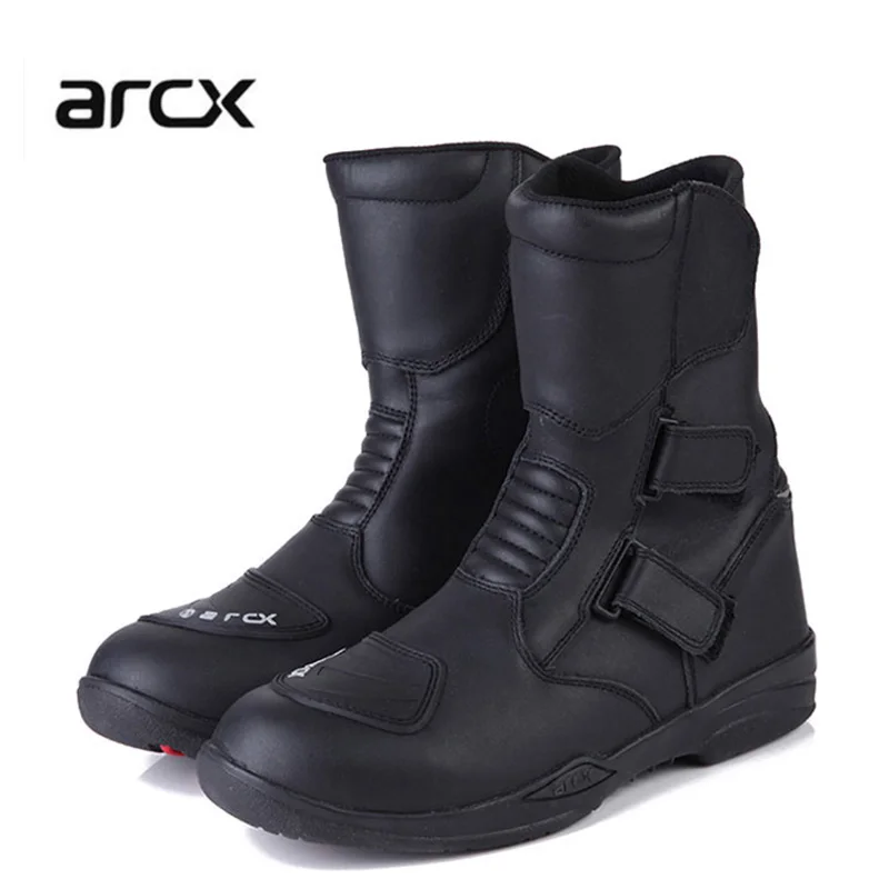 Arcx-Motorlaarzen-Mannen-Lederen-Moto-Laarzen-Waterdichte-Motocross ...