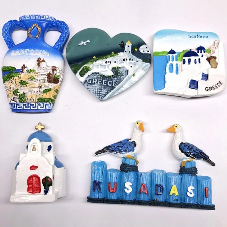Refrigerator Magnet Greece | Souvenirs Magnets Greece | Resin ...