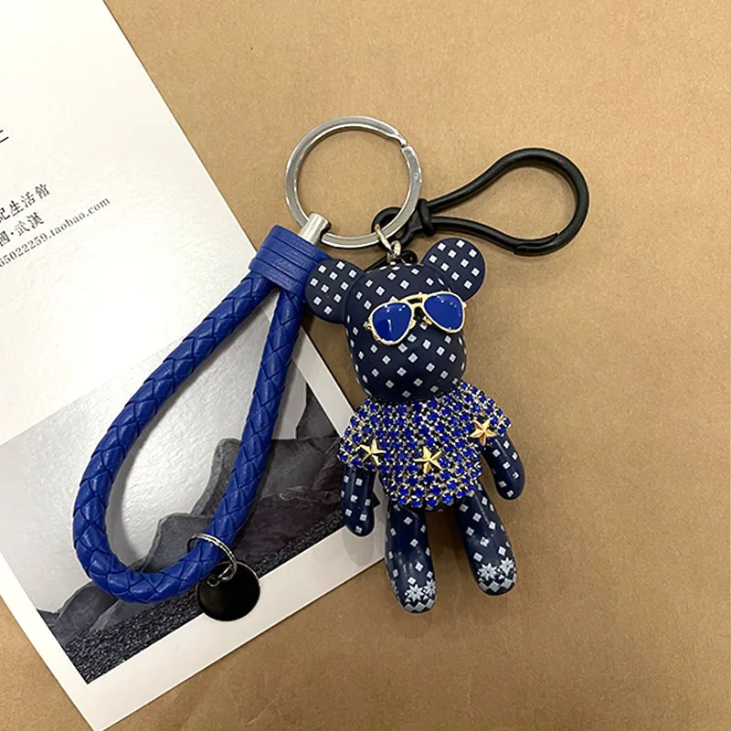 Cartoon-Leather-Weave-Rope-Bomgom-Popobe-Gloomy-Keychain-Tassel-Key ...