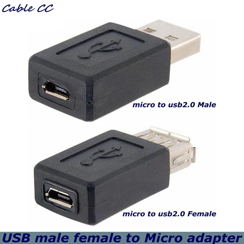 Wholesale-New-Black-USB-2-0-Type-A-Female-to-Micro-USB-B-Female-Adapter ...