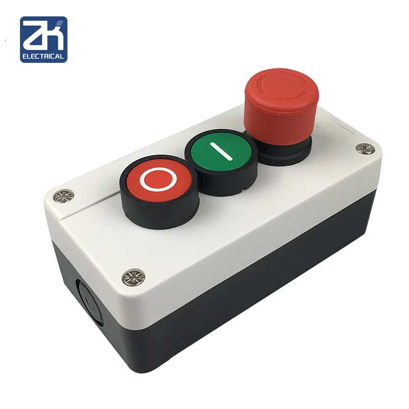 Three-position Emergency Stop Button Control Box Waterproof Switch Box ...