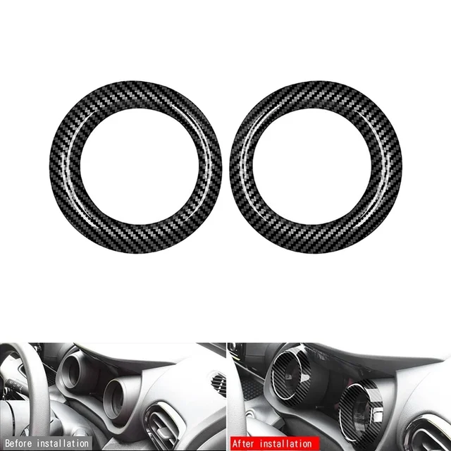 Car Carbon Fiber Dashboard Interior Instrument Frame Cover Trim for ...