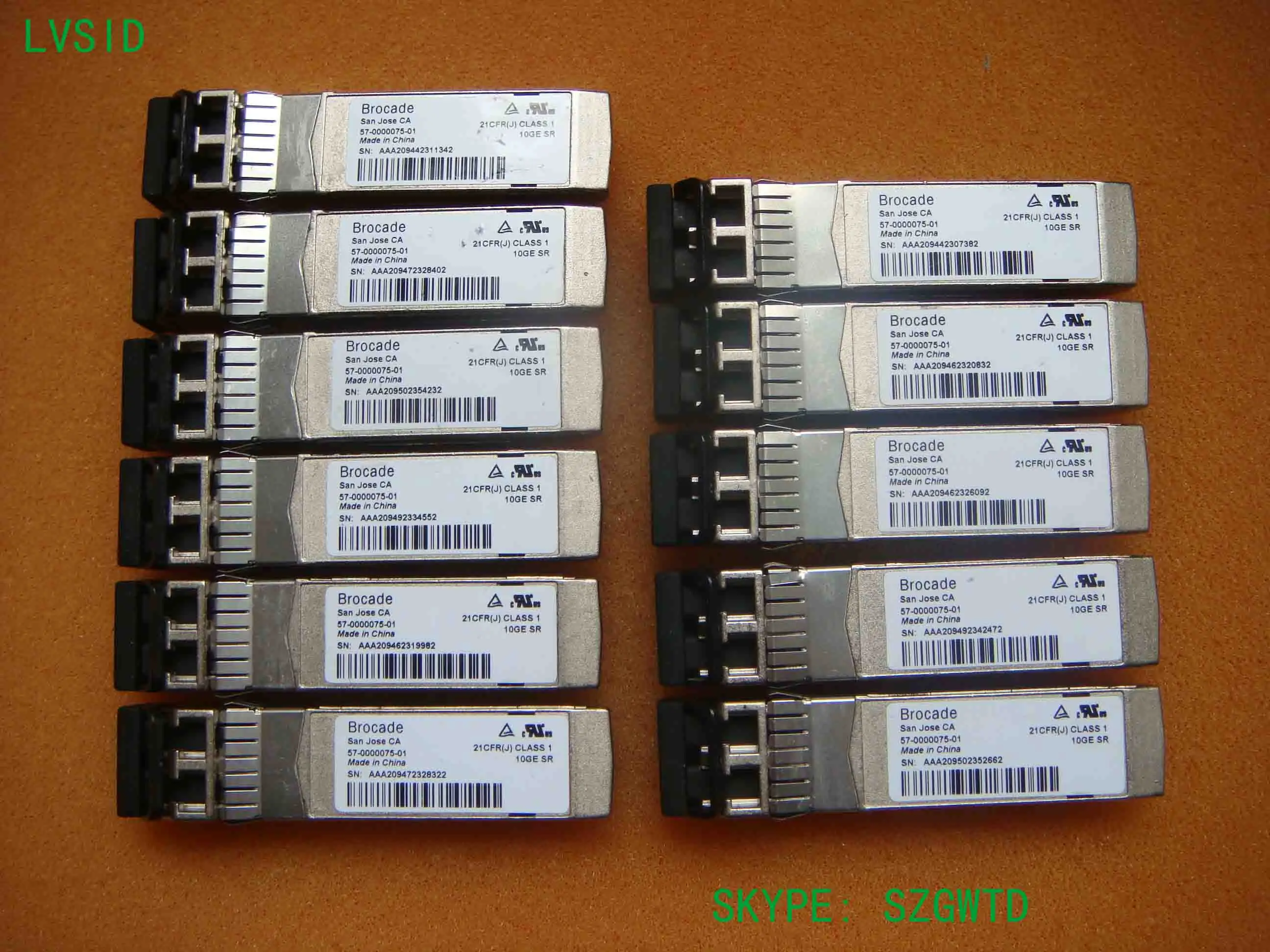 Brocade 57-0000075-01 10GE SR Transceiver Modules for used original
