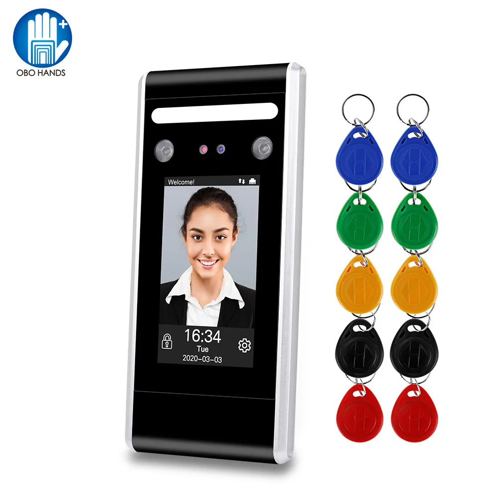 WiFi Dynamic Facial Access Control Time Attendance Machine Biometric IR Face Recognition 125KHz ...