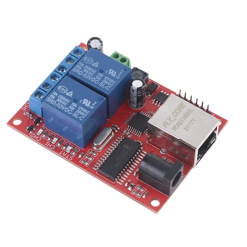 LAN Ethernet 2 Way Relay Board Delay Switch TCP/UDP Controller Module Web Server-3Z