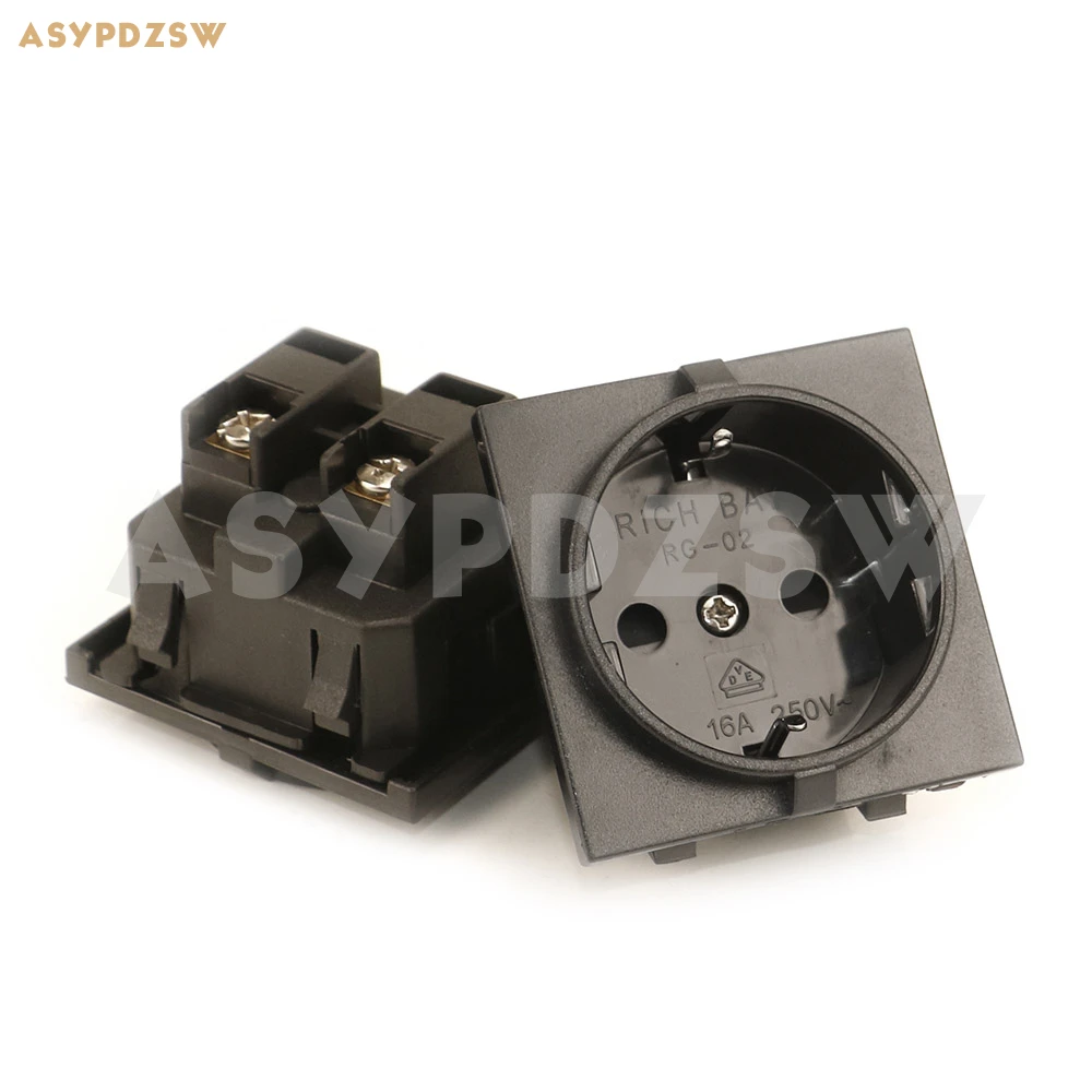 2-PCS-RICH-BAY-Black-RG-02-EU-standard-AC-power-socket-16A-250V-Female ...