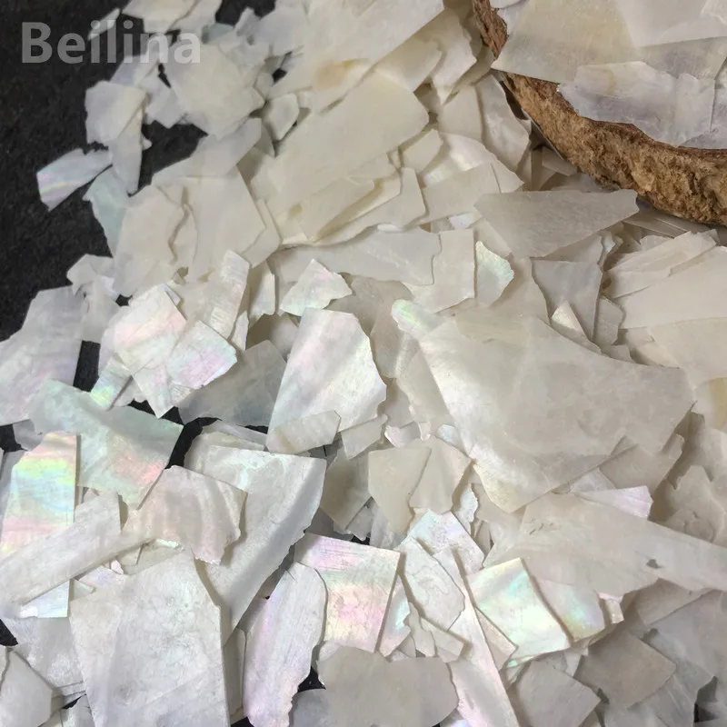 50g White Freshwater Shell Scrap Inlay DIY Craft Decoration Accessories ...