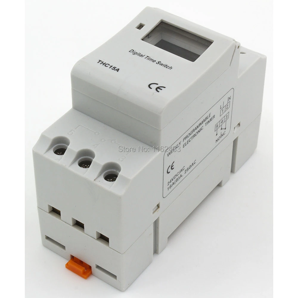 Thc15a Ac / Dc 24v 16a Digital Time Switch Weekly Programmable ...