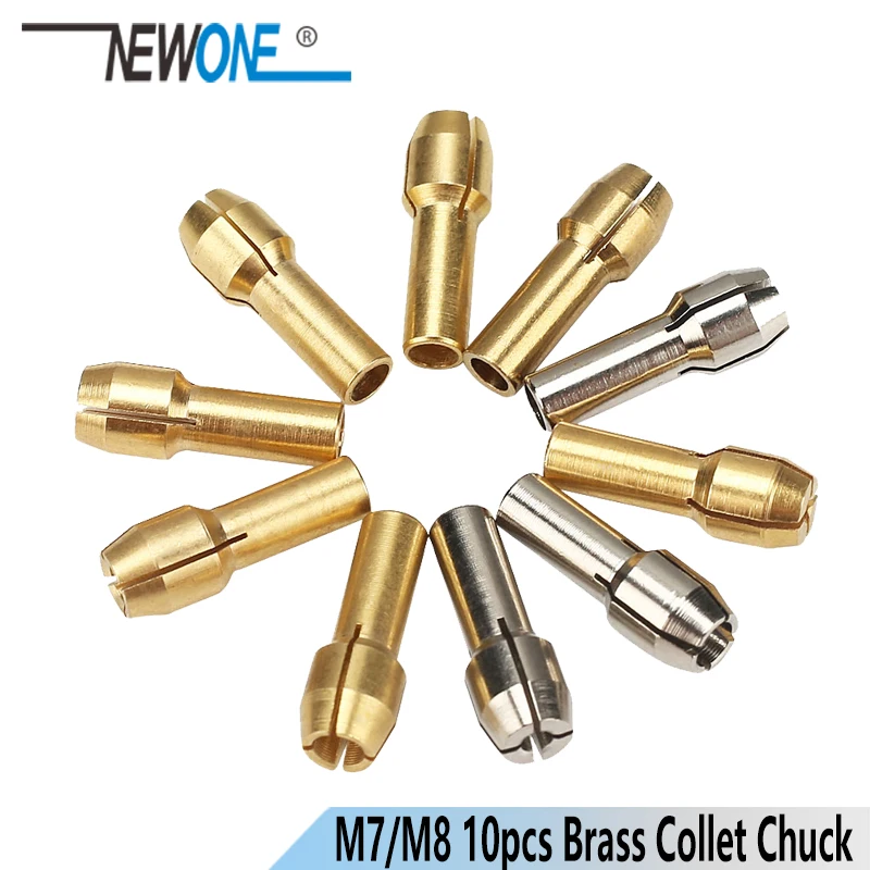 Brass Collet Chuck 10pcs 0.5/0.8/1.0/1.2/1.5/1.8/2.0/2.4/3.0/3.2 Mm ...