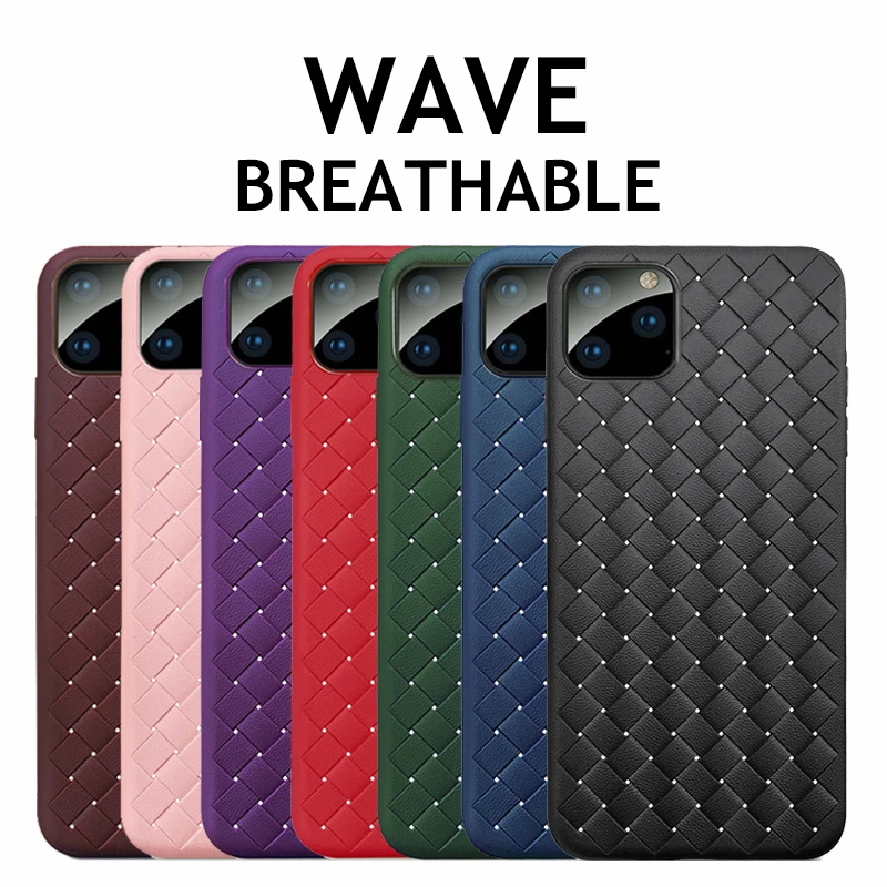 Mesh Leather Iphone Case | Silicone Weaving Grid | Iphone 12 Breathable ...