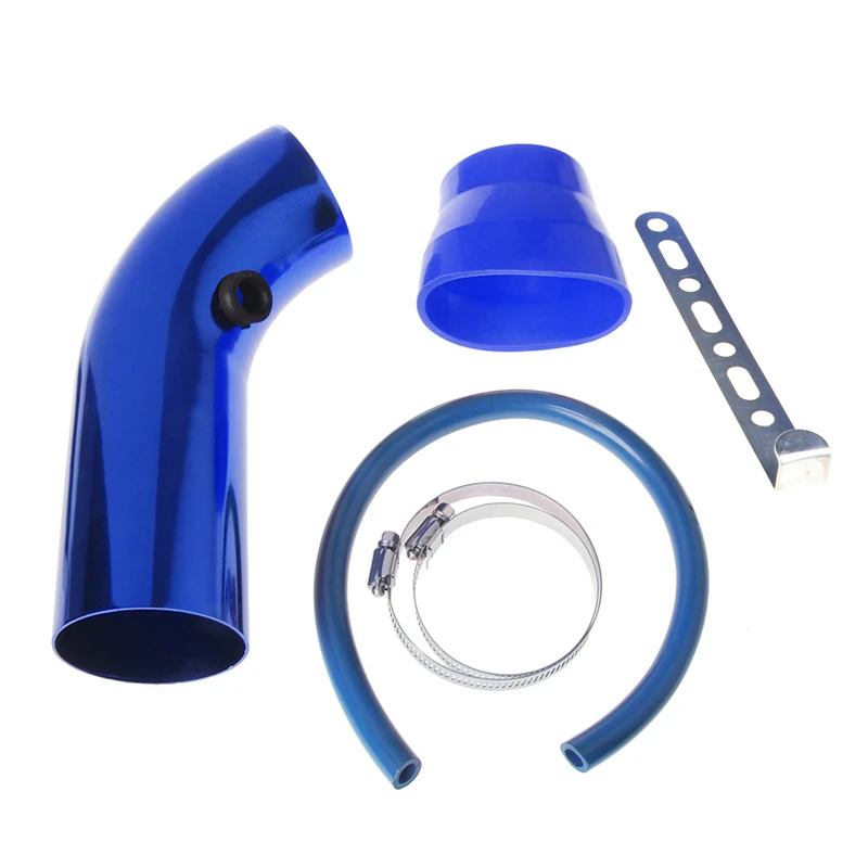1 Set Red/Blue Universal 76mm 3" Car Cold Air Intake Induction Pipe Kit ...
