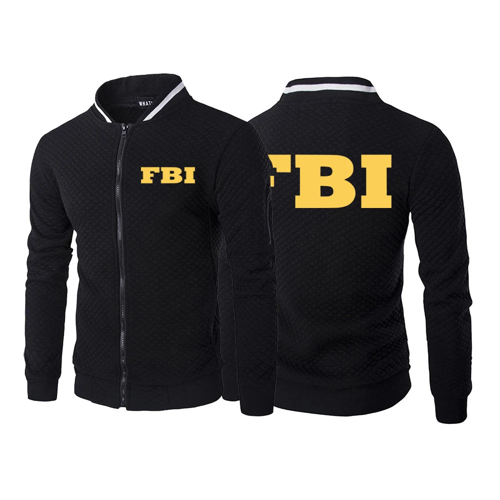 FBI sudaderas con capucha para hombre, ropa de moda con cremallera, de ...