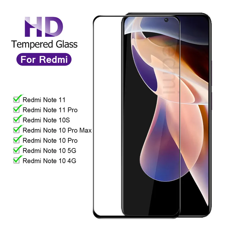 9H-Full-Tempered-Glass-For-Xiaomi-Redmi-Note-11-10-Pro-Max-11-pro ...