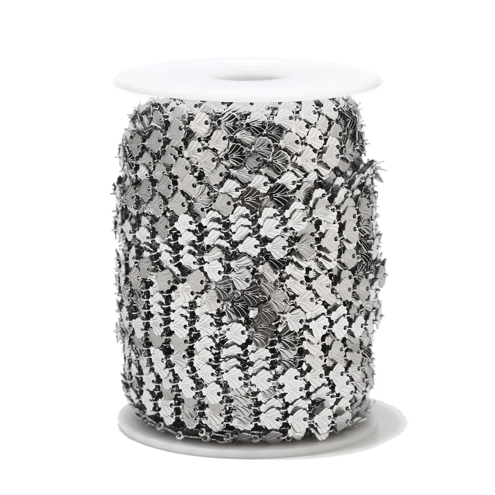 New Stainless Steel Decorative Chains With Leaf Connector Making Gold ...