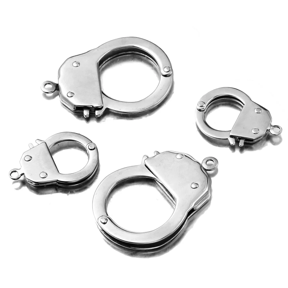 Hoge-Kwaliteit-316L-Rvs-Connector-Kan-Open-Handboeien-Diy-Punk-Charms ...