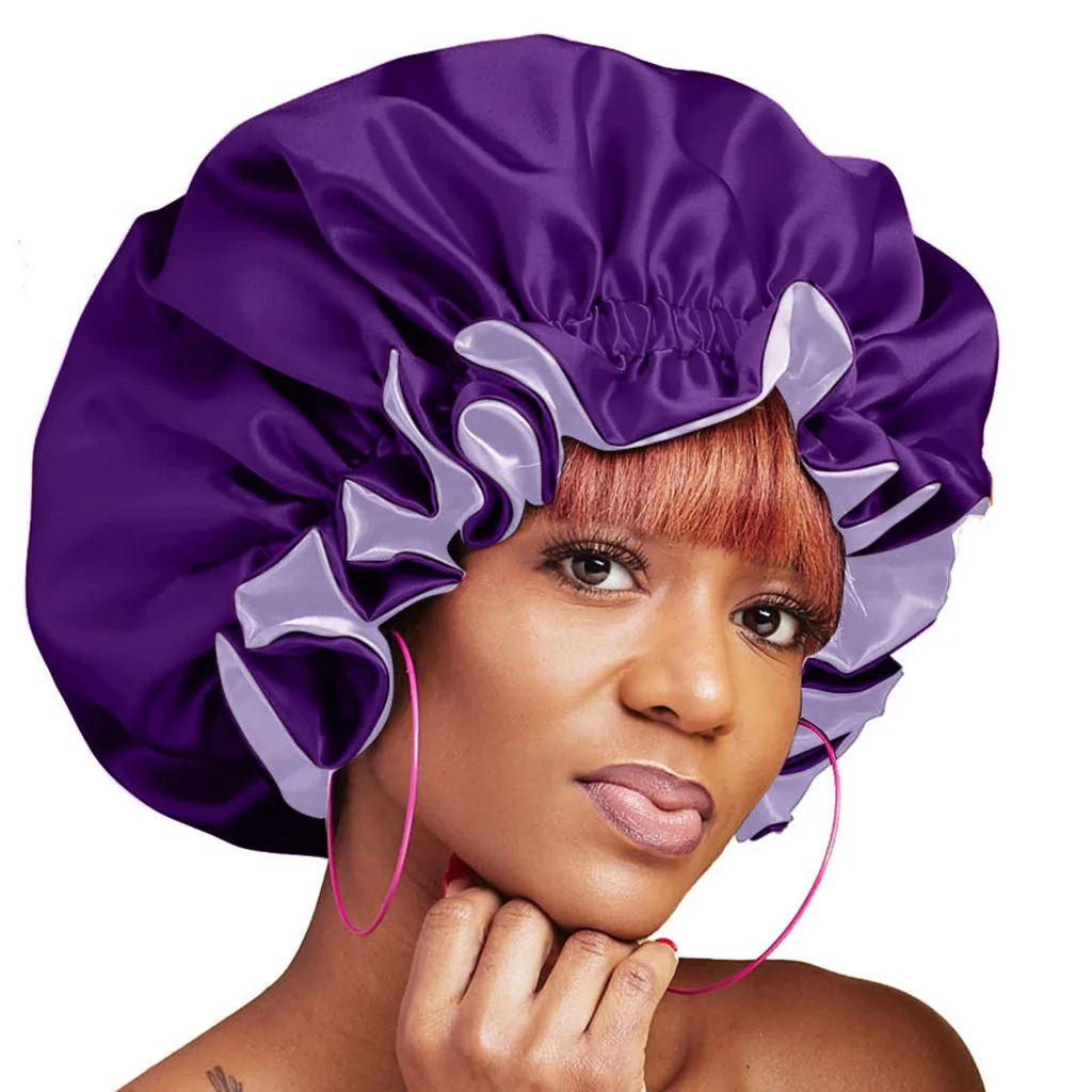 Qualité-Bonnet De DoucheNouveau femmes grande taille beauté Satin ...