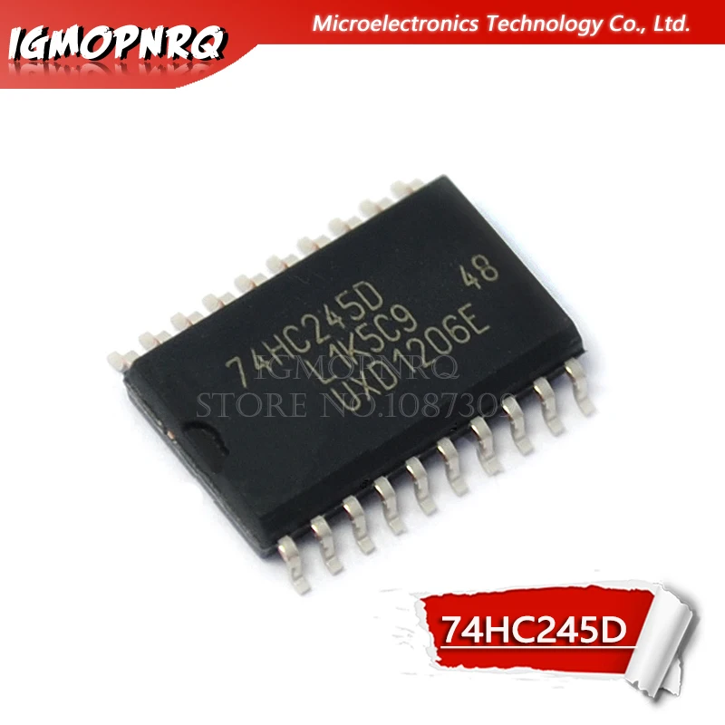 10 piezas 74HC245D SOP24 74HC245 SOP SN74HC245DWR SMD nuevo y original ...