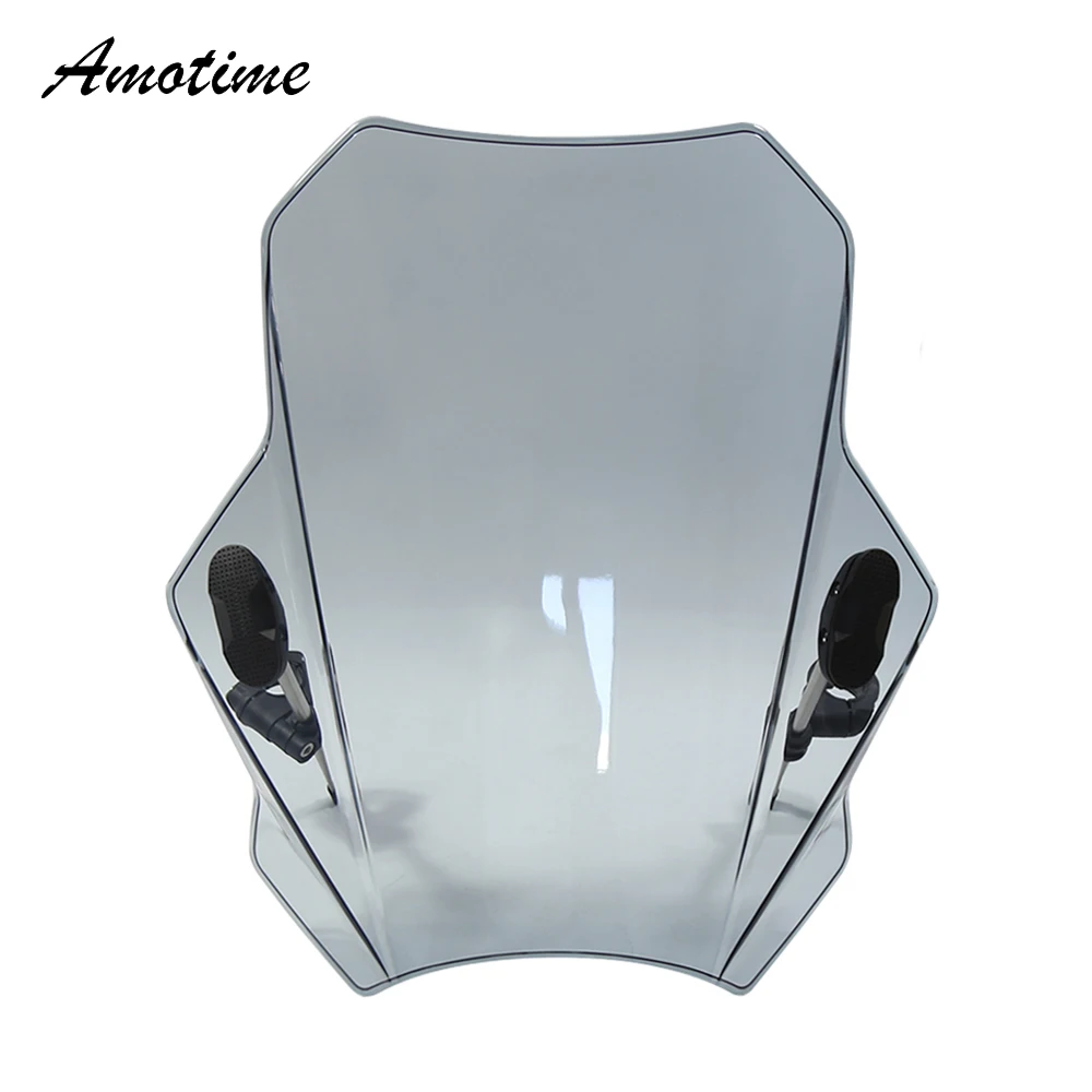 Motorcycle-High-quality-plastic-Adjustable-Windshield-Windscreen-Bat ...