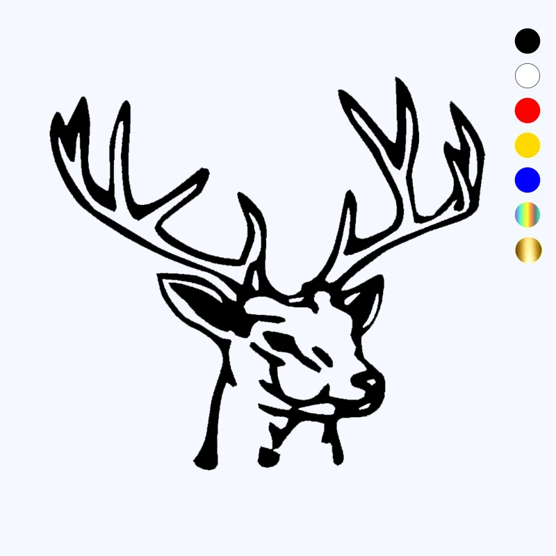Buck Deer Head Silhouette