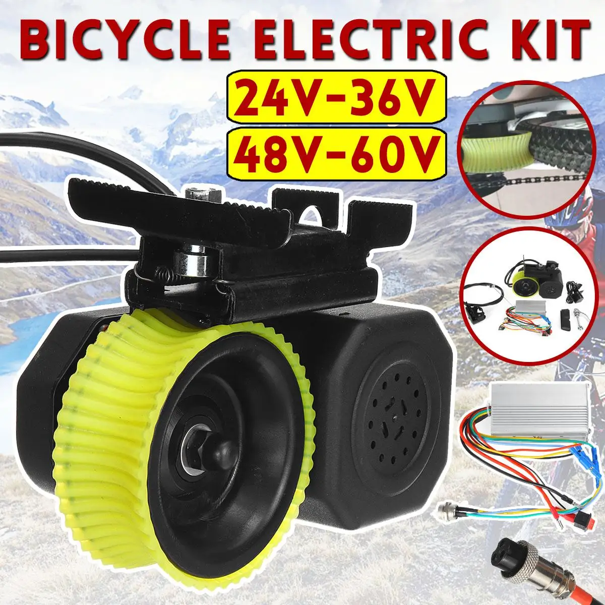 Electric Bicycle Booster 24V 48V 36V Durable DIY Modification Kit For E ...