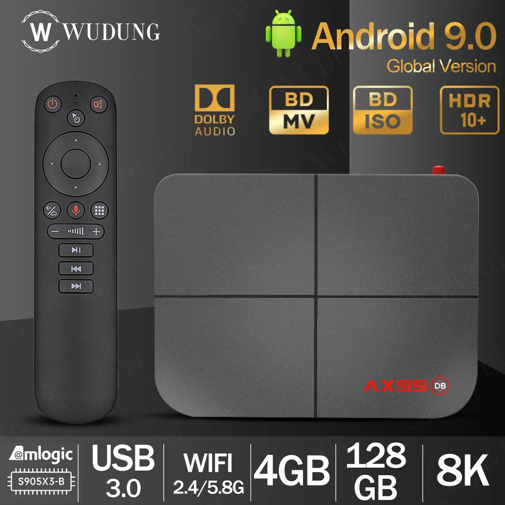 Newest AX95 Smart TV Box BD ISO Dual Android 9.0 Amlogic S905X3 Lan ...