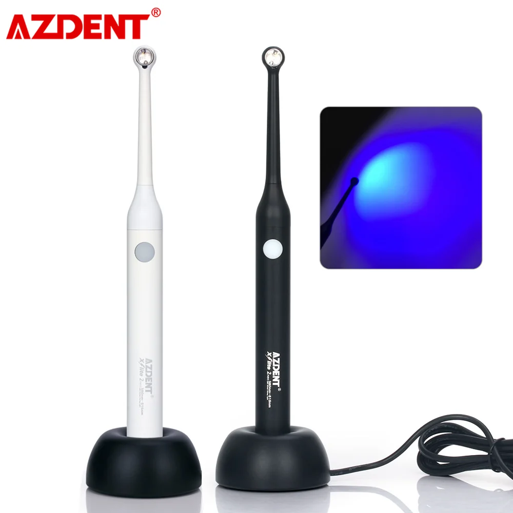 AZDENT-Dental-Wireless-LED-Curing-Light-X2-High-Power-Wide-Spectrum-385 ...