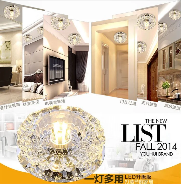 lighting crystal spotlights led downlight ceiling decoration background ...
